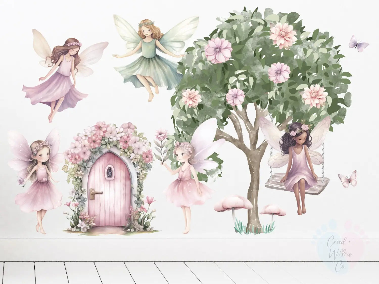 Fairy Wall Decals | Removable Pastel Fairy Stickers for Magical Rooms