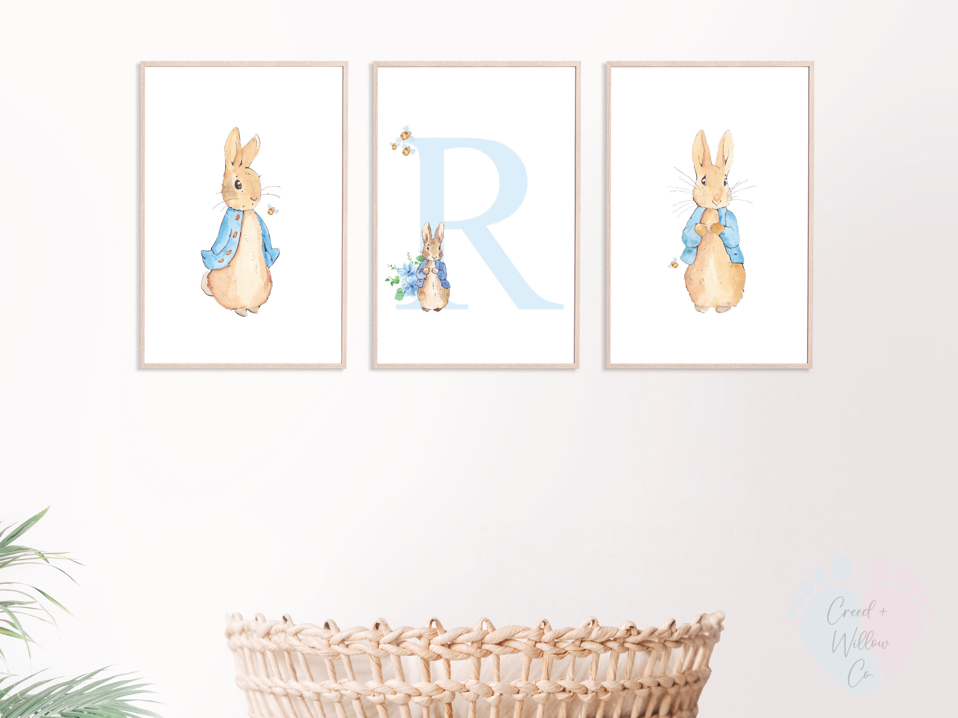 Blue Peter Rabbit Art | Handcrafted Made In Australia Creed&WillowCo.