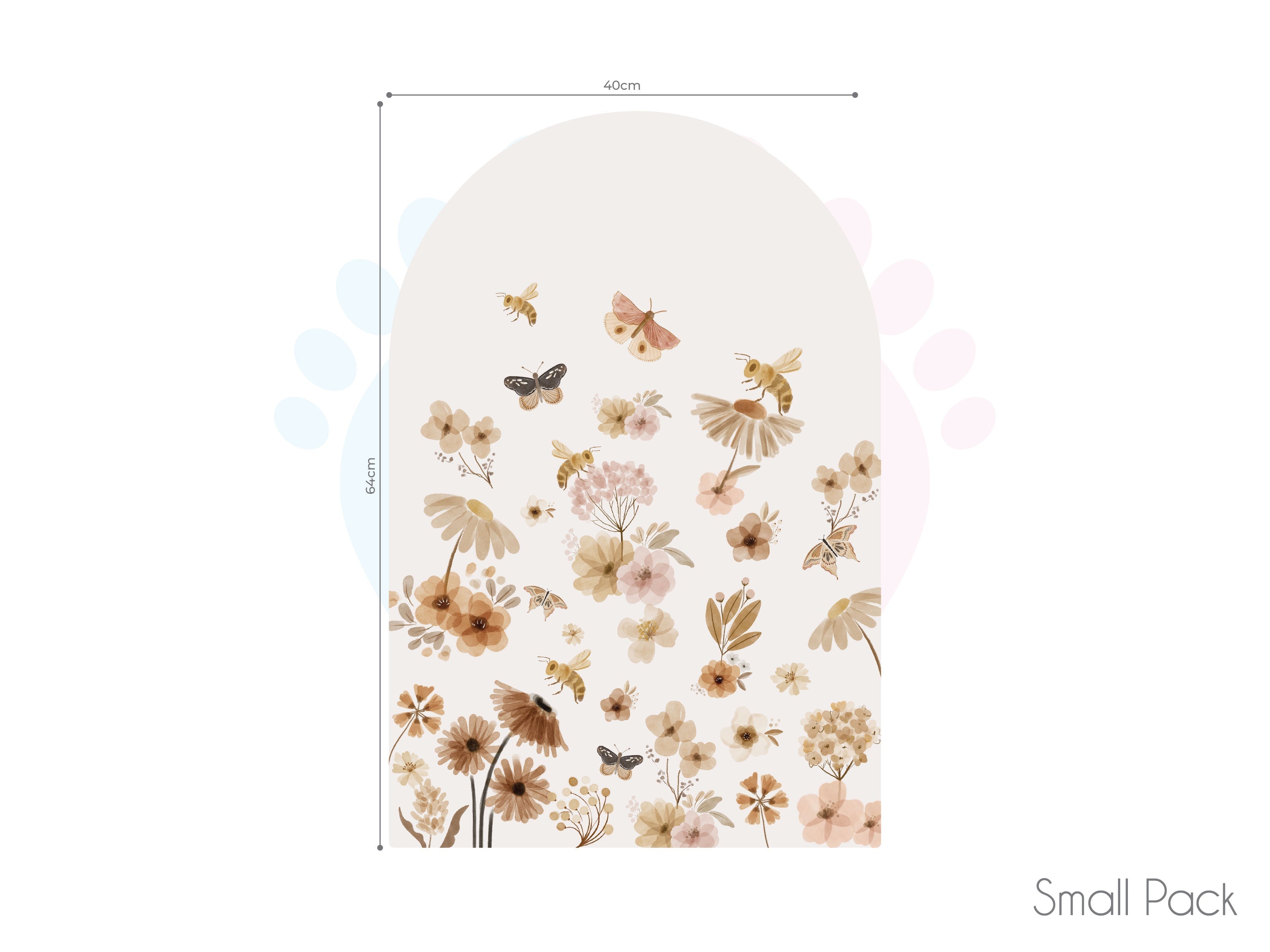 Garden Arch Wall Decal Set | Floral Peel-and-Stick Fabric for Nursery Walls